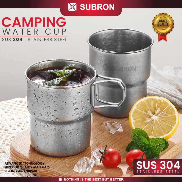 Jual SUBRON Gelas Mini Camping Outdoor Dengan Pegangan Lipat Handle ...