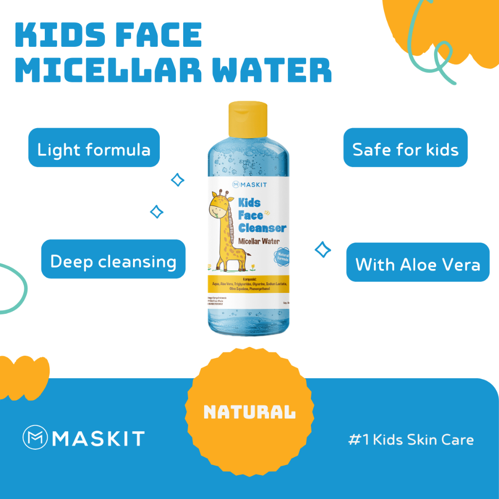 Jual Kids Micellar Water Face Cleanser Natural | Miselar Water ...