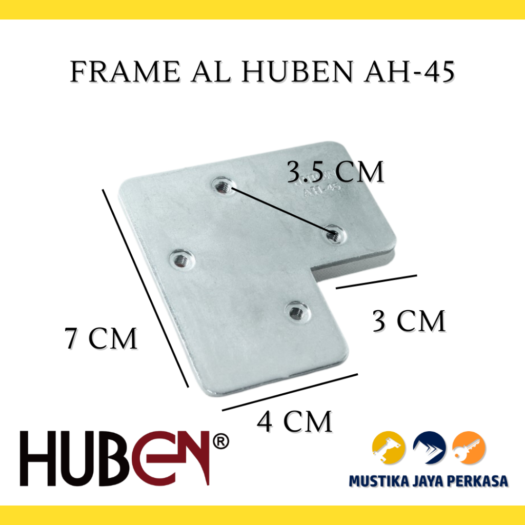 Jual Bracket Joint Frame Siku Frame Alumunium Huben 4 titik AH-45 ...