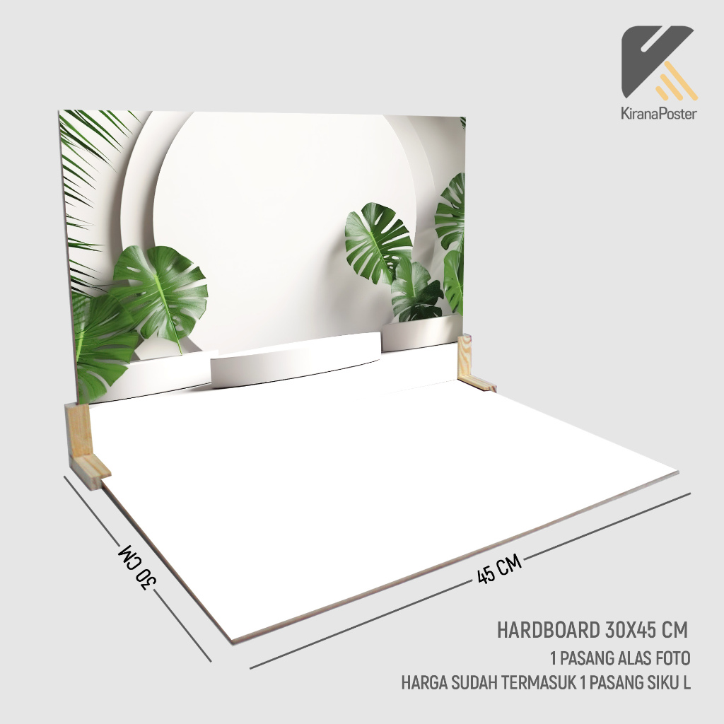 Jual Alas foto lipat ukuran 30X45 cm motif daun minimalis Backdrop ...