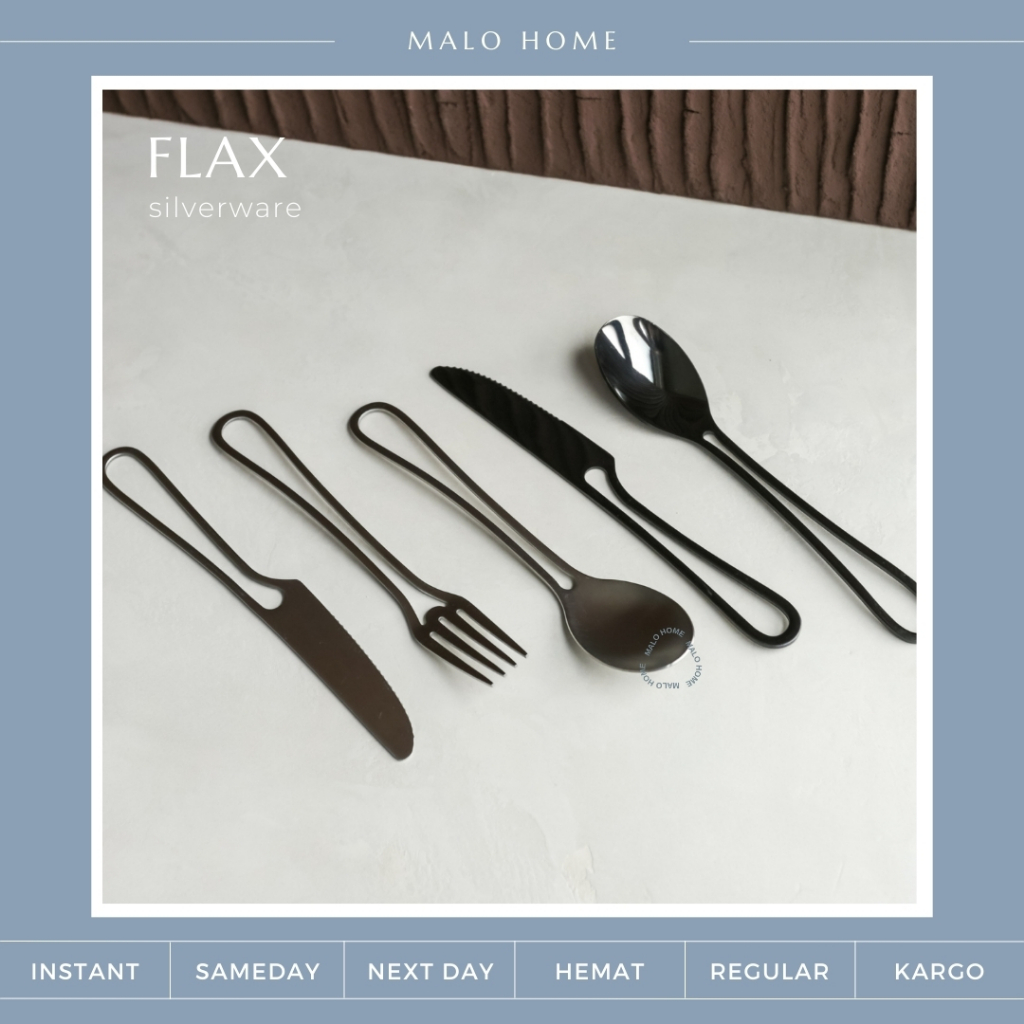 Jual MALOHOME - FLAX STAINLESS SET sendok estetik stainless sendok ...