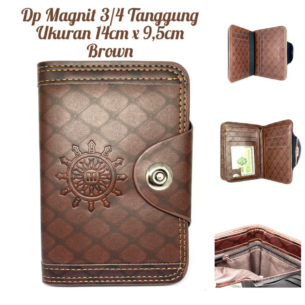 Jual Dompet Pria Dompet Magnet Ukuran Tanggung 3/4 Kancing Magnet Bahan ...