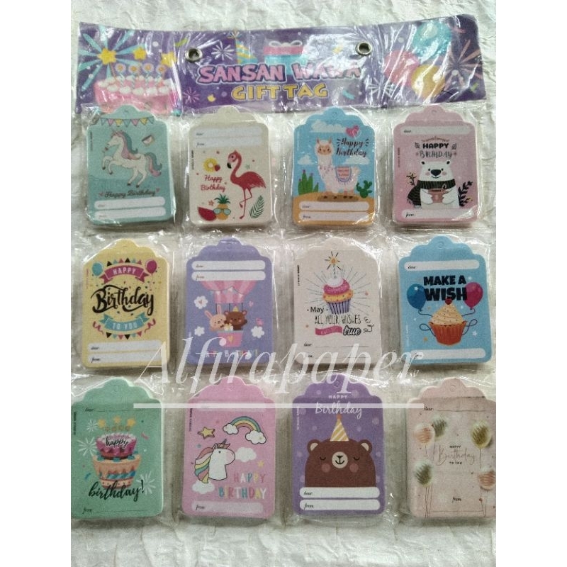 Jual Hang Tag Sansan Wawa isi 12 Motif Tag Label Tag | Shopee Indonesia