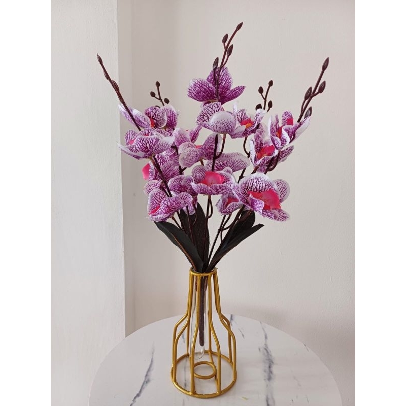 Jual Bunga Anggrek Lorek Plastik/ Anggrek Artificial Flower Orchid/1 ...