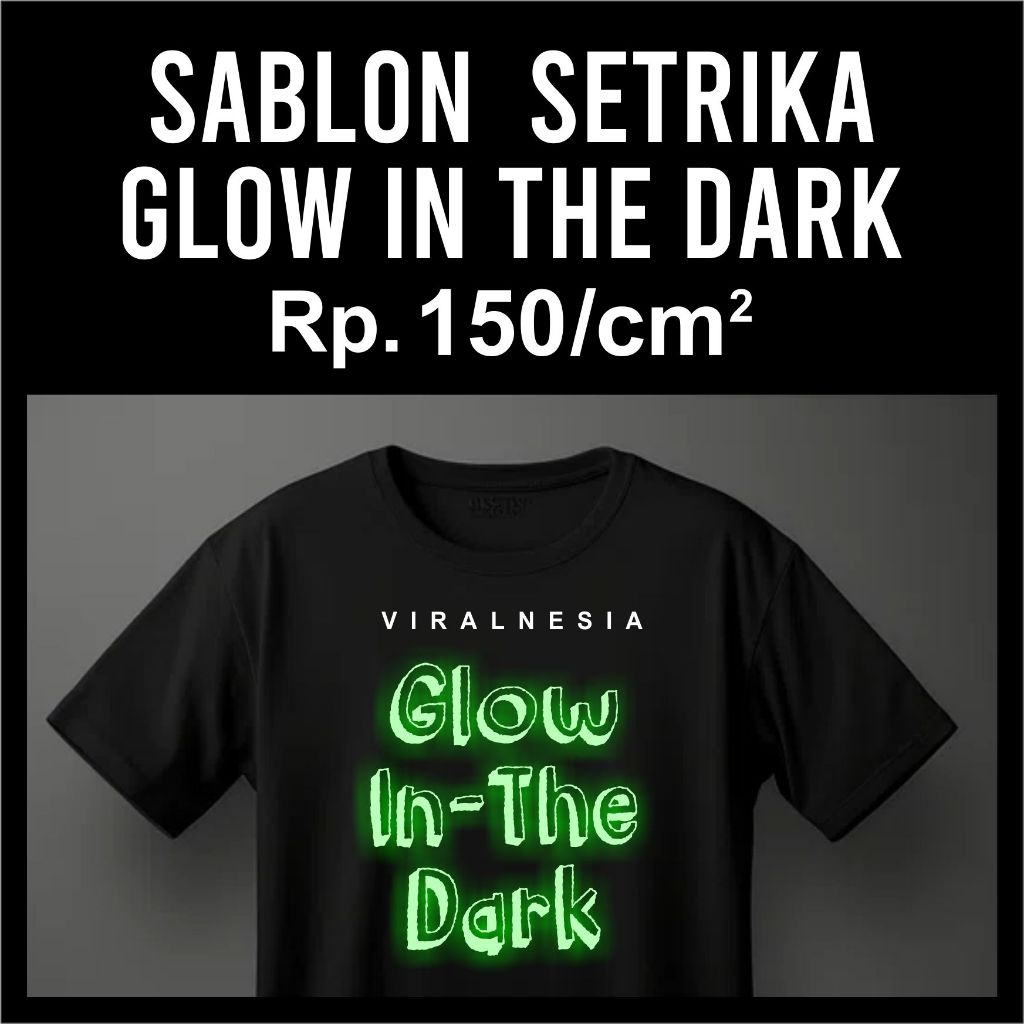 Jual SABLON SETRIKA GLOW IN THE DARK - Viralnesia | Shopee Indonesia