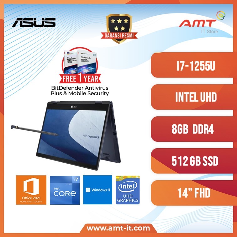 Jual Asus ExpertBook B3 Flip B3402FBA-EC7850WS i7-1255U 8GB 512GB SSD ...