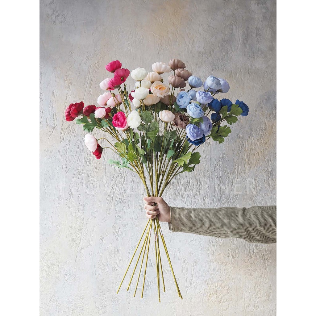 Jual Bunga Artificial Ranunculus Mini Spray (B24037) | Shopee Indonesia