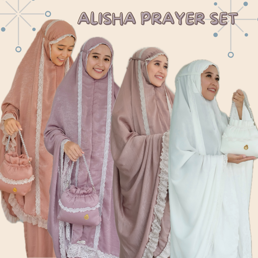 Jual Alisha Prayer Set/mukena 2in1/mukena premium/mukena travel ...