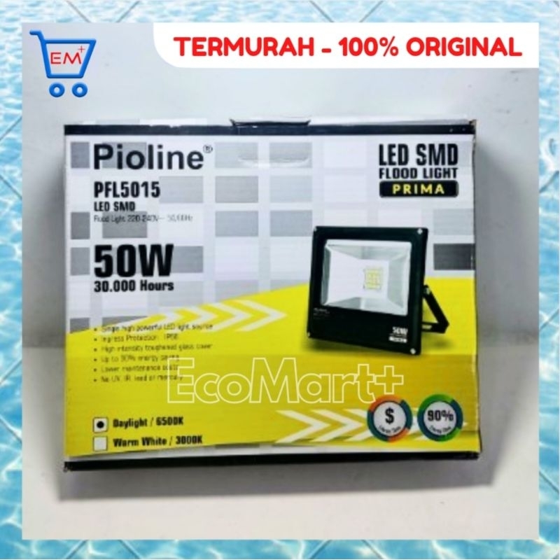Jual Lampu LED Sorot 50w Pioline "PRIMA" Led SMD Flood Light Pioline Prima PFL-5015 | Shopee ...