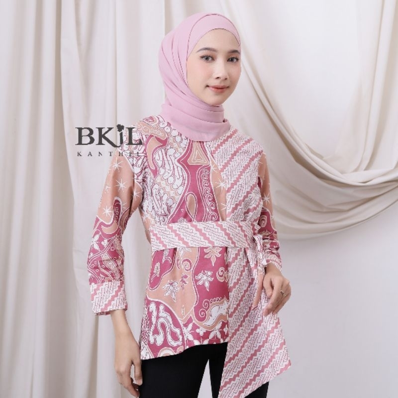 Jual KANTHIL Baju Batik Couple Modern Atasan Batik Kerja Couple Bintang ...