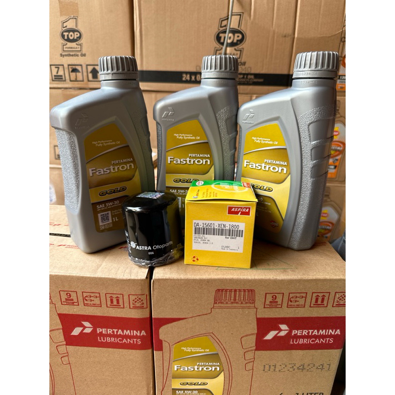 Jual Paket Ganti Oli 3 liter Fastron Gold SAE 5W-30 dan Filter (Ayla ...