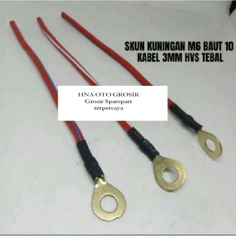 Jual KUNINGAN ASLI SKUN KABEL AKI M6 BAUT 10 ORIGINAL KABEL AVS SUPER ...