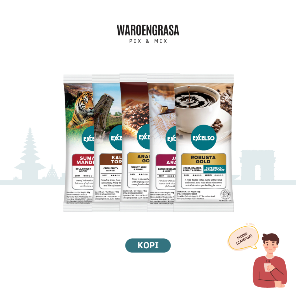 Jual Excelso Kopi Single Serving - Mixed Rasa - 5 Sachets | Shopee ...
