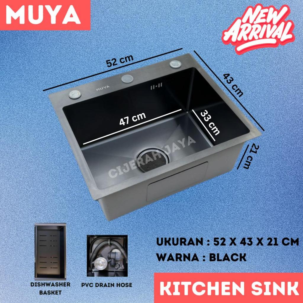 Jual PAKET KITCHEN SINK STAINLESS BLACK 60X45 / BAK CUCI PIRING KOMPLIT ...