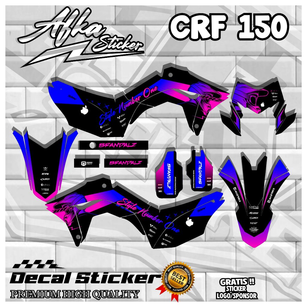 Jual Decal Sticker Full Body Honda CRF 150 L-Super Glosy motif terbaru AK-019 | Shopee Indonesia