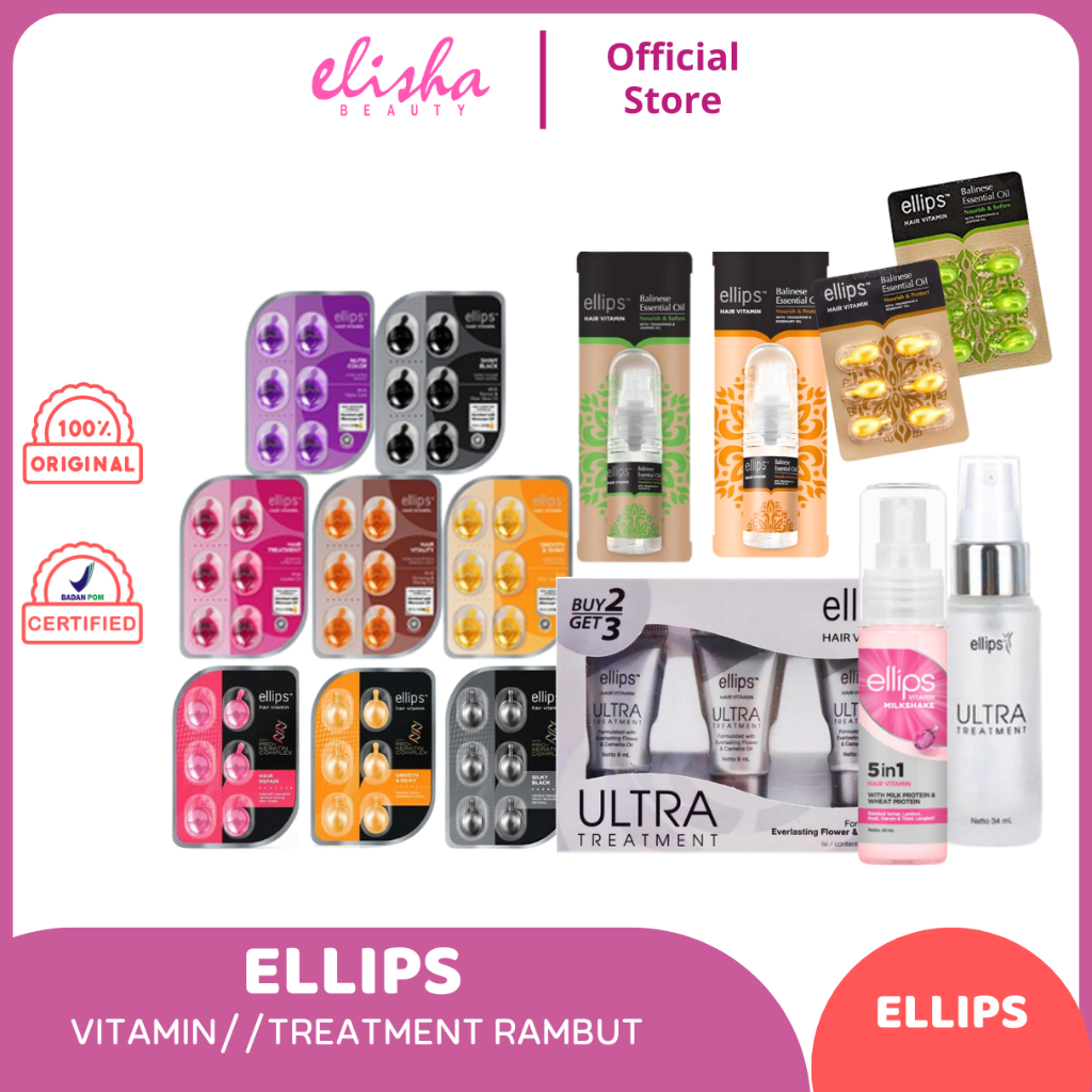 Jual Ellips Hair Vitamin Series [All Varian] - Blister - Milkshake ...