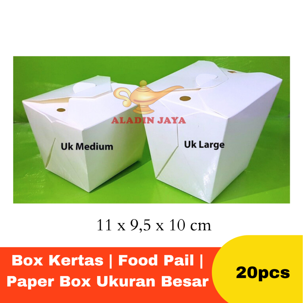 Jual Box Kertas | Food Pail | Paper Box Ukuran Besar isi 20PCS | Shopee ...