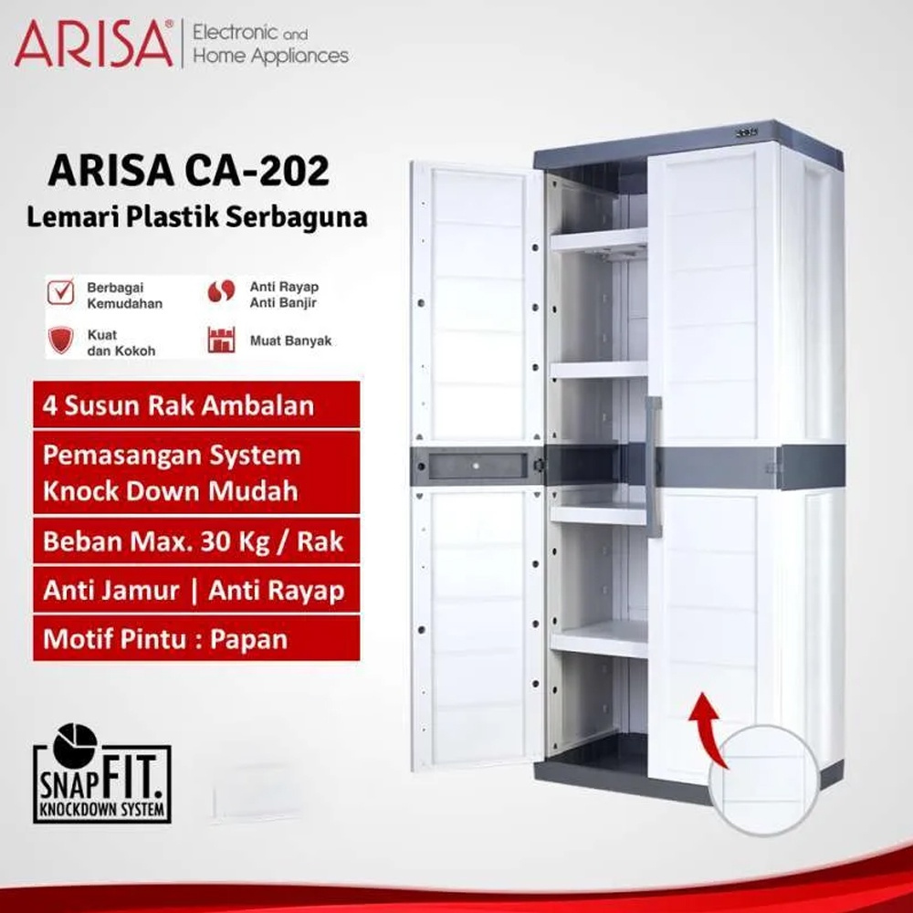 Jual ARISA LEMARI PAKAIAN LEMARI PLASTIK MINIMALIS DUA PINTU CA 202 / CA 0302 / CA 202 CA302 ...