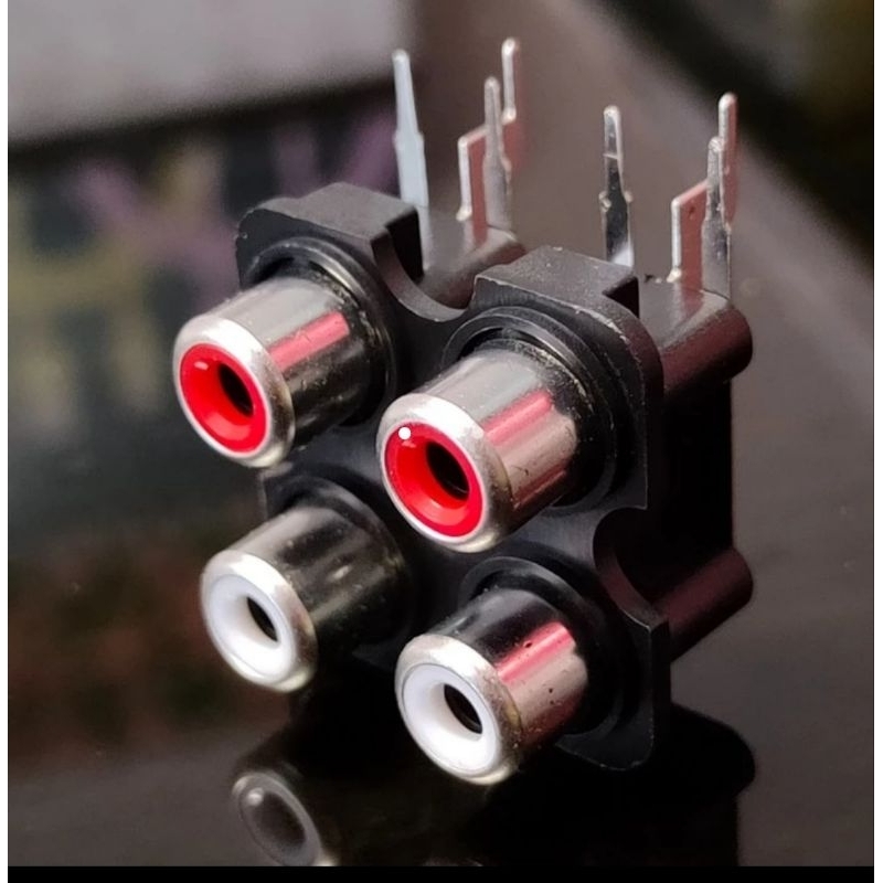 Jual RCA stereo input audio aux 4pin 4pin jack jek soket socket Female ...