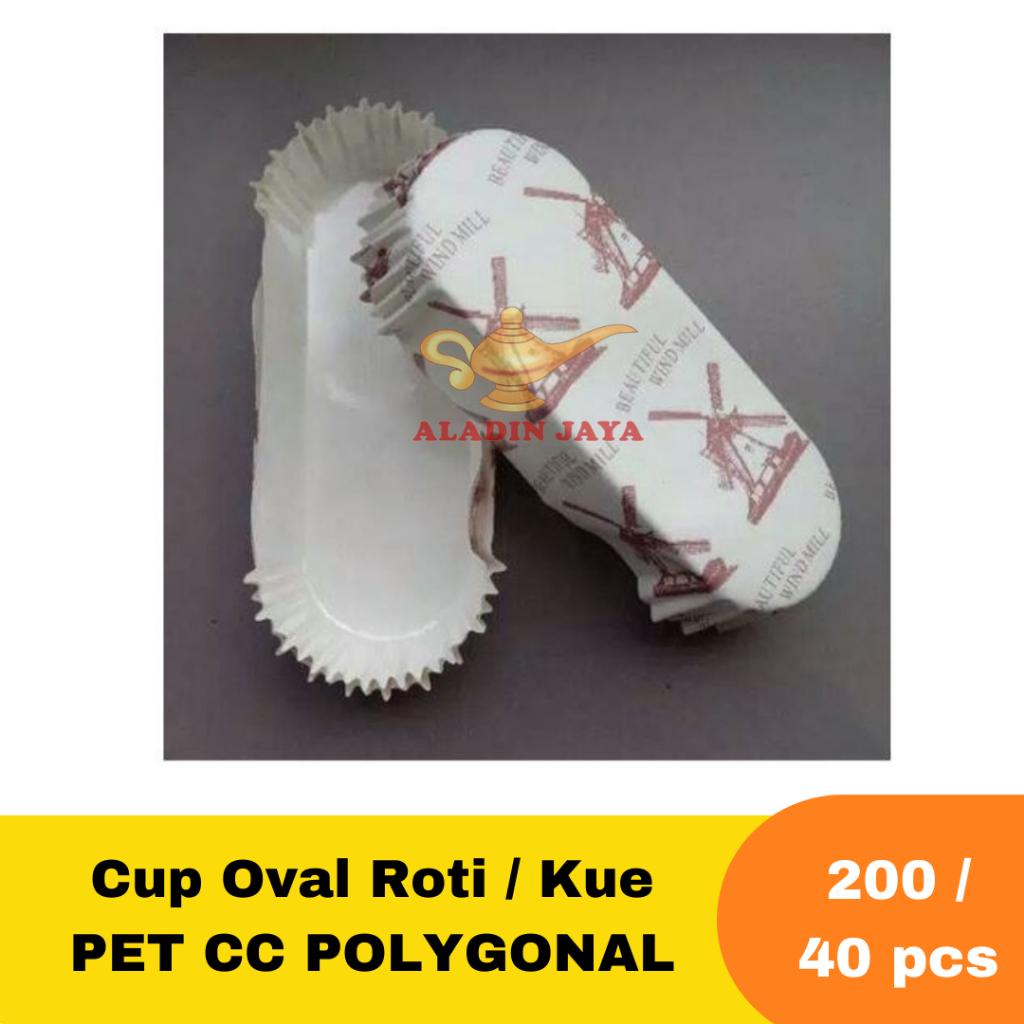 Jual Cup Oval Roti / Kue PET CC POLYGONAL isi 200 / 40 pcs | Shopee ...