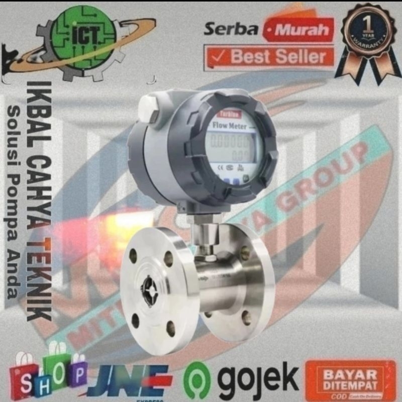 Jual Digital Turbine Flowmeter DN 1 Inch 25mm G1 Flange For Fuel Oil ...