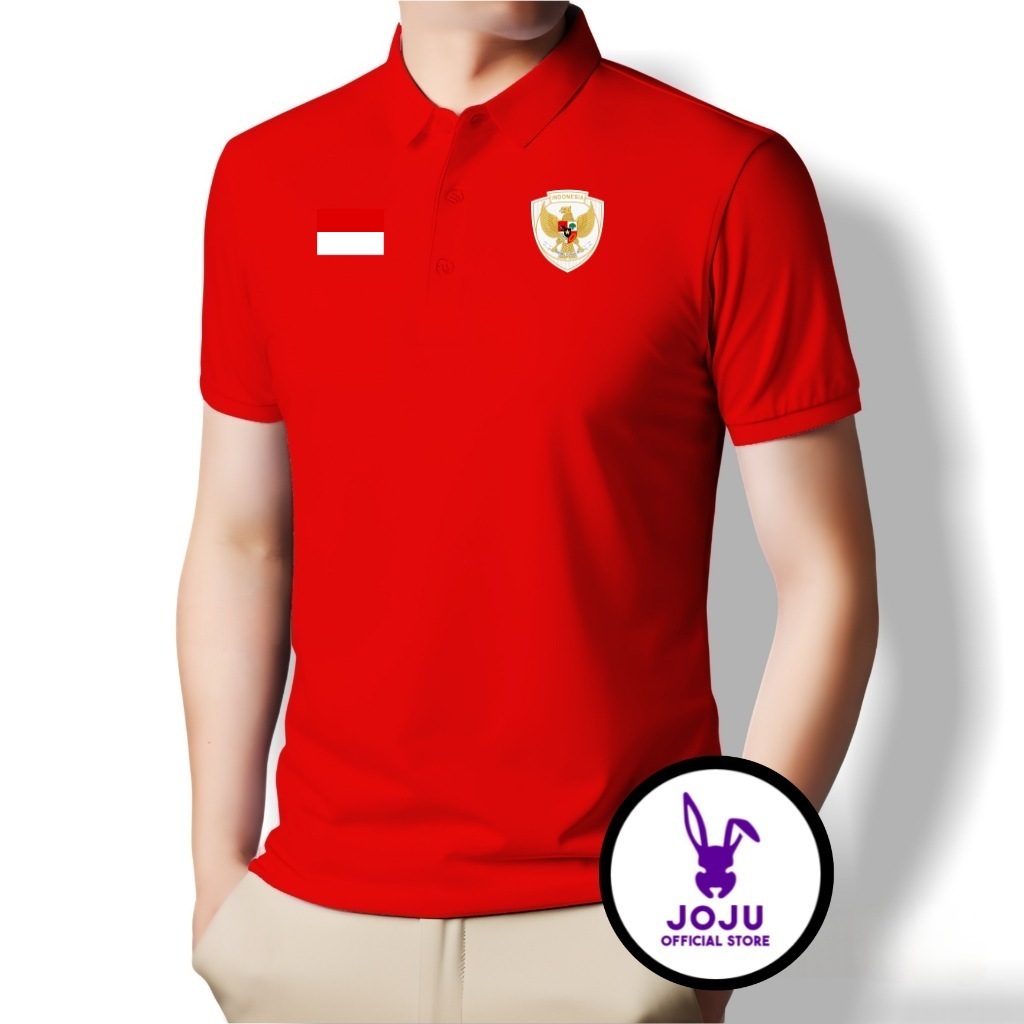 Jual JOJU Wangki Polo T-Shirt Pria Kerah Polos Logo TIMNAS GARUDA ...