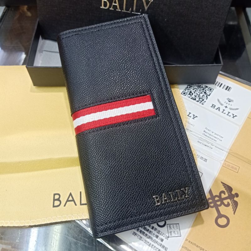 Jual Dompet panjang Bally logo List merah putih dompet lipat kulit ...
