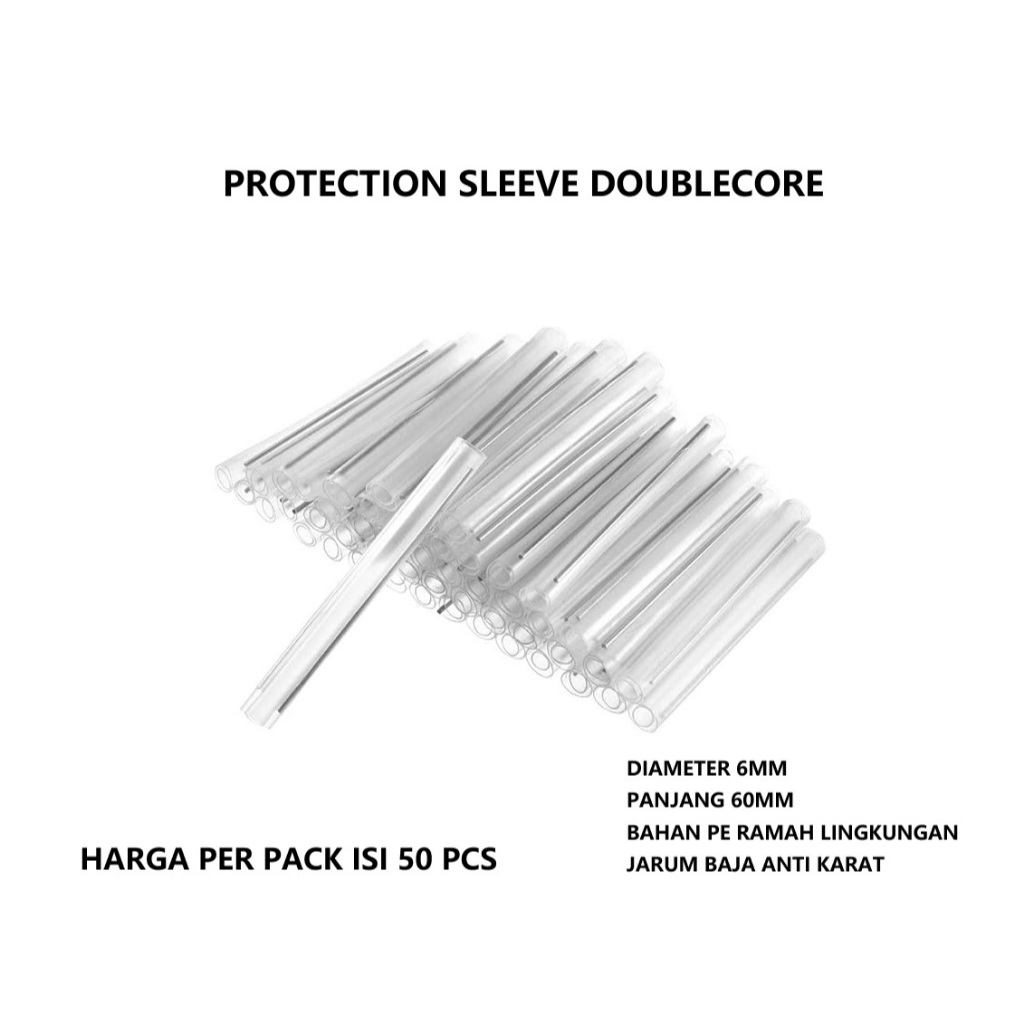 Jual Protection Sleeve Doublecore Fiber Optik 6MM X 60MM 1PACK ISI 50 ...