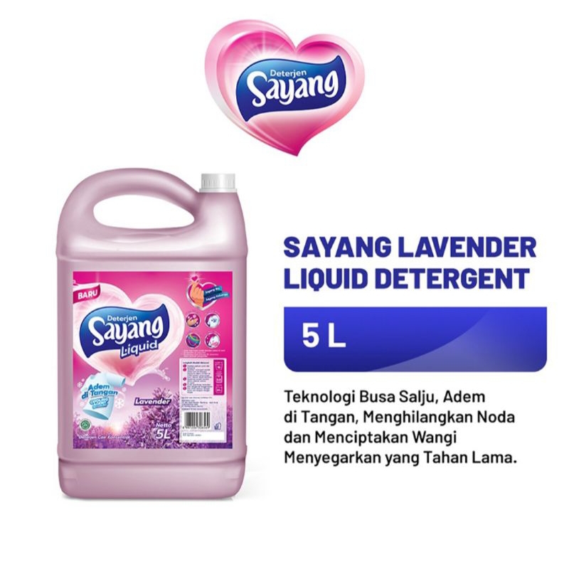 Jual Sayang Detergent Cair 5 Liter Kemasan Jerigen Original 100% ...