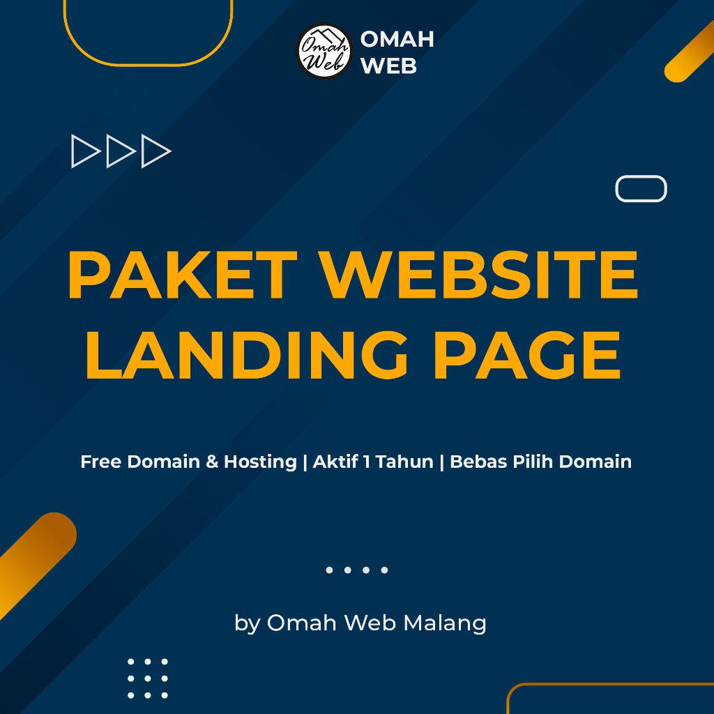 Jual Landing Page Website Toko Online | Company Profile | Sekolah | Domain Com | Free Hosting ...