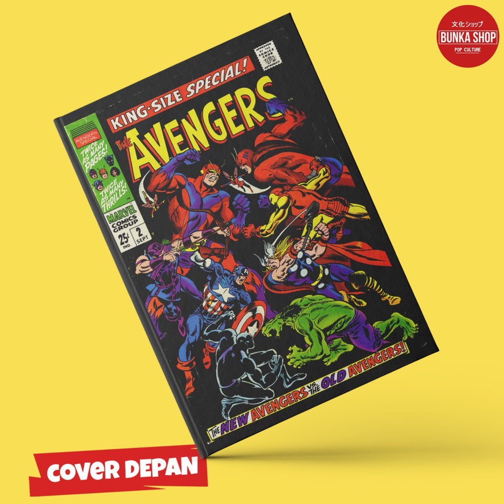 Jual Pocket Note Marvel komik klasik avengers M1 Hardcover A6 Buku ...