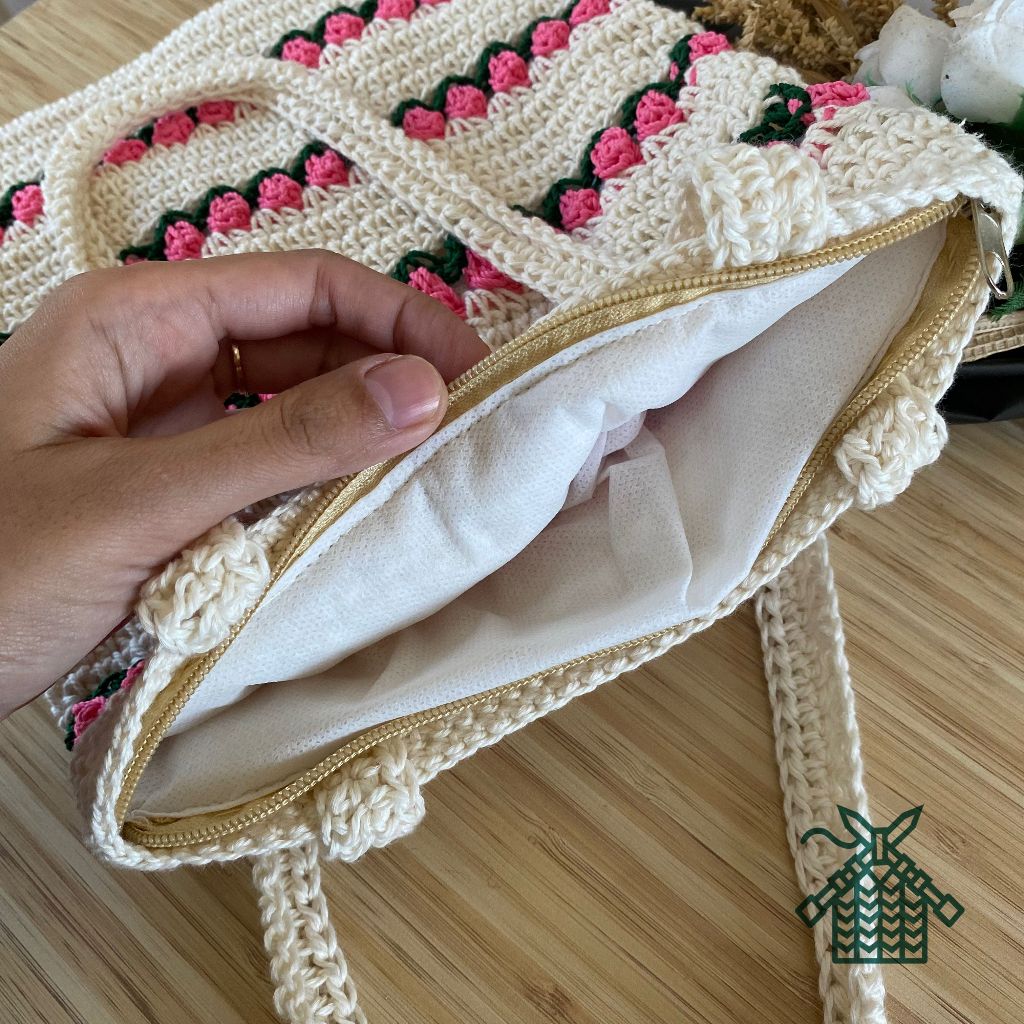 Jual Totebag rajutan aesthetic murah / tas rajut kekinian / totebag ...