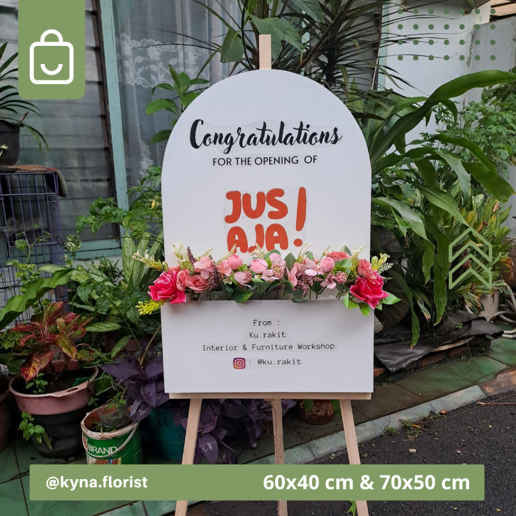 Jual FlowerBox PVC Bentuk Kubah | Papan Bunga Wisuda | Paket Lengkap ...