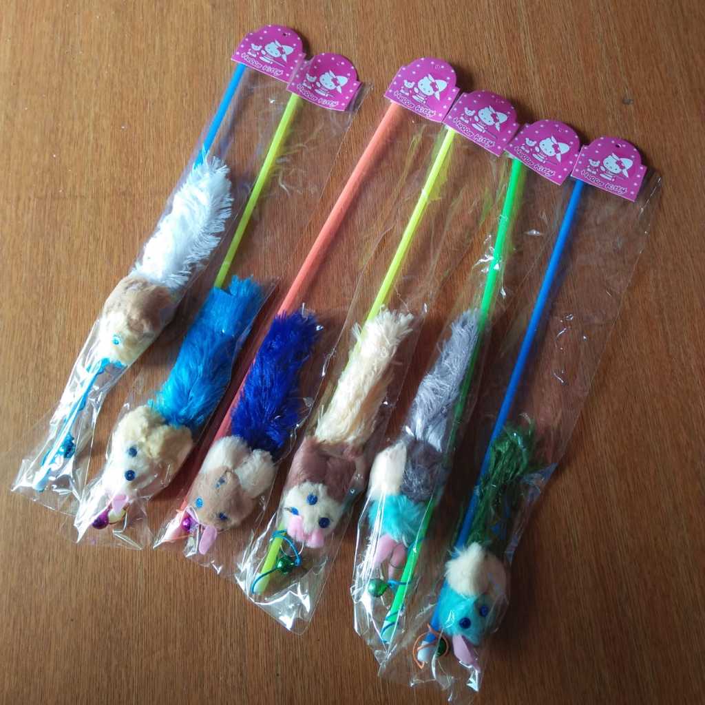 Jual Mainan Kucing Tongkat Mainan Kucing Cat Toys Stick Mainan Tikus ...