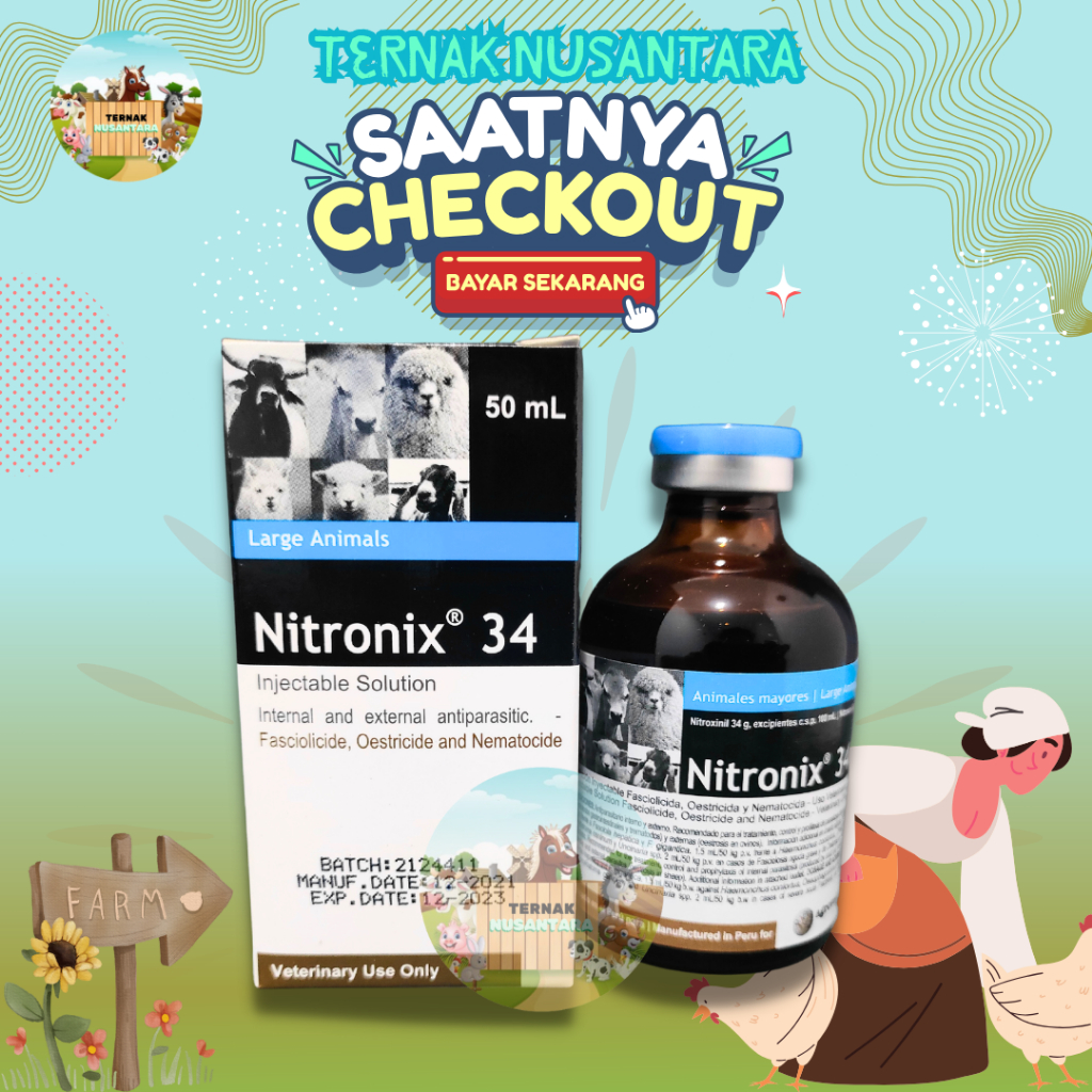 Jual ED PANJANG!!! 05-2025 | Nitronix 34 @50ML - (Obat Cacing Hati Dan ...