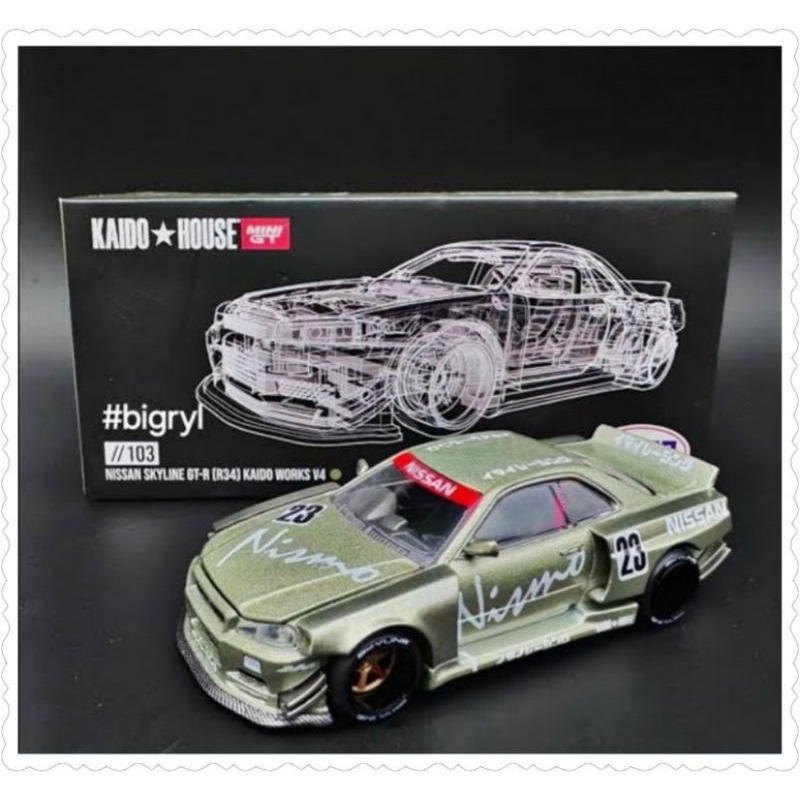 Jual MINI GT KAIDO HOUSE KHMG103 NISSAN SKYLINE GT-R R34 KAIDO WORKS V4 ...