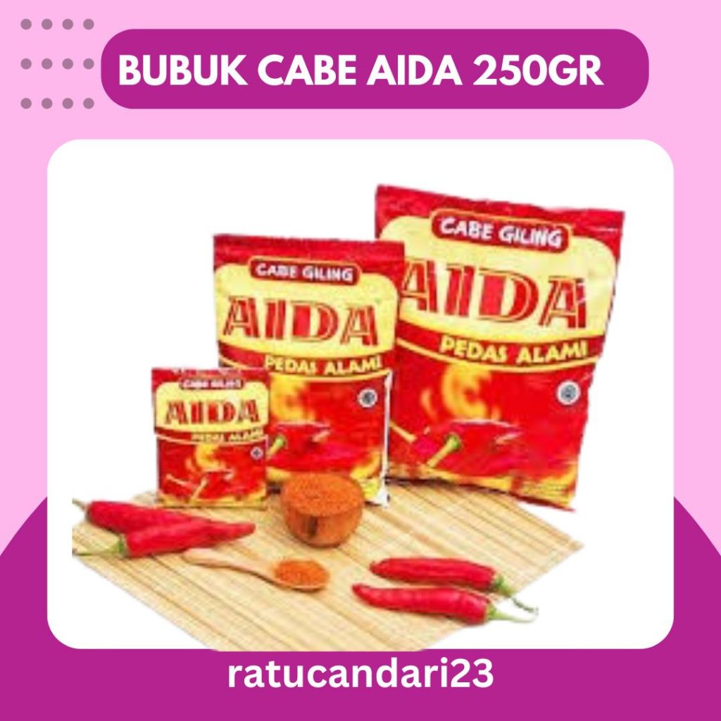 Jual CABE BUBUK GILING AIDA 250 gram - CABAI TABUR - BUMBU TABUR ...