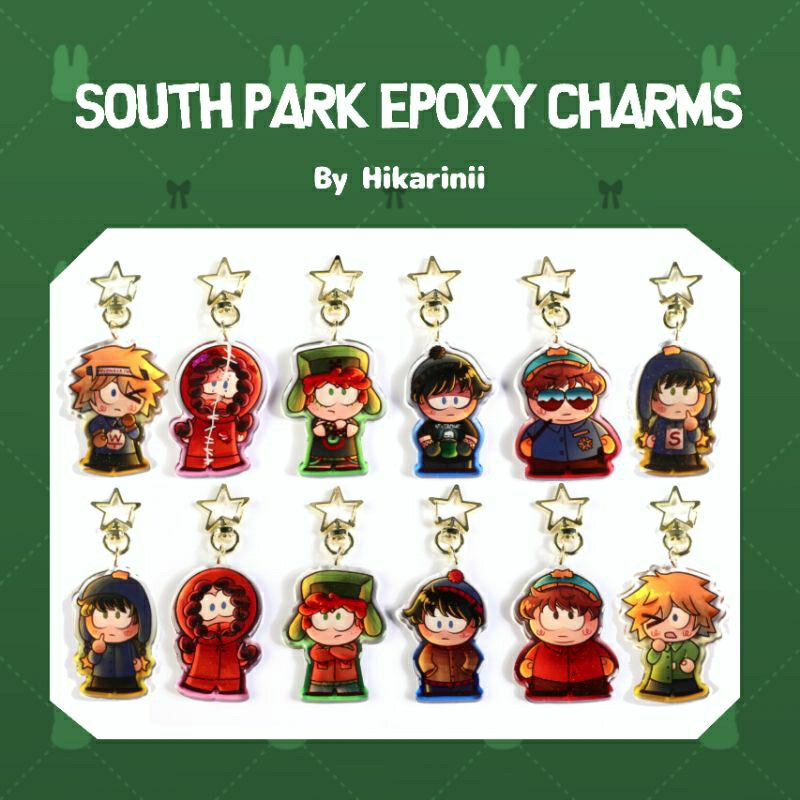 Jual READY South Park Epoxy Glitter Keychain | kenny mccormick stan ...
