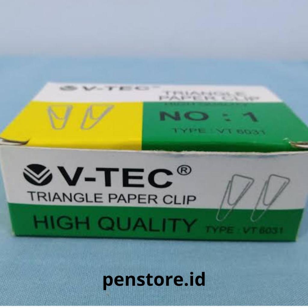 Jual (pack) Clip Paper V-Tech No.1 Tanggung / Trigonal Clip Segitiga ...