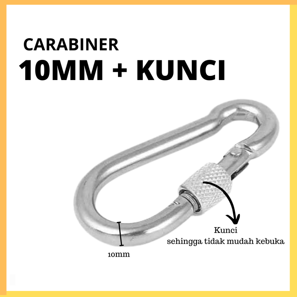 Jual Carabiner Carbiner Karabiner Climbing Gantungan Kunci Hammock 6MM ...