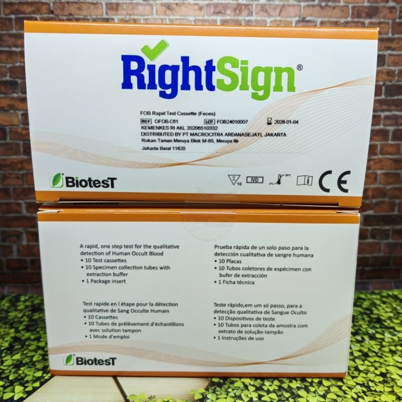 Jual RIGHTSIGN TEST FOB CASETTE FECES TRANSFARIN ( BIOTEST ) | Shopee ...