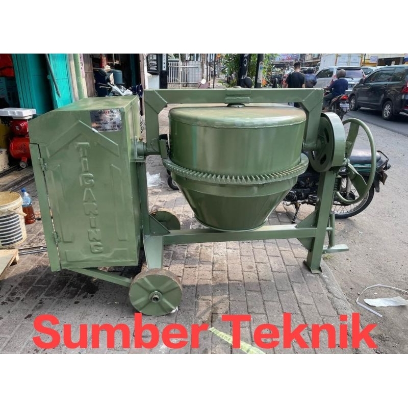 Jual MESIN MOLEN PENGADUK SEMEN CONCRETE MIXER 350 LITER TIGA RING | Shopee Indonesia