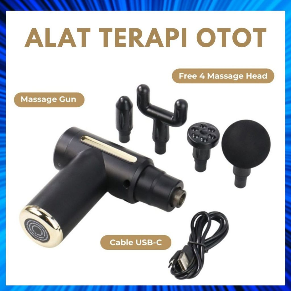 Jual ALAT TERAPI OTOT/ ALAT RELAKSASI OTOT FASIA MUSCLE MASSAGER GUN ...