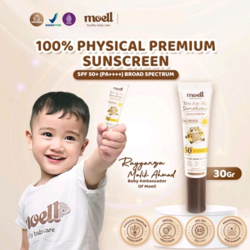 Jual Moell Suncreen 30gr Body Lotion 185GR/ Hairlotion 100ML ...