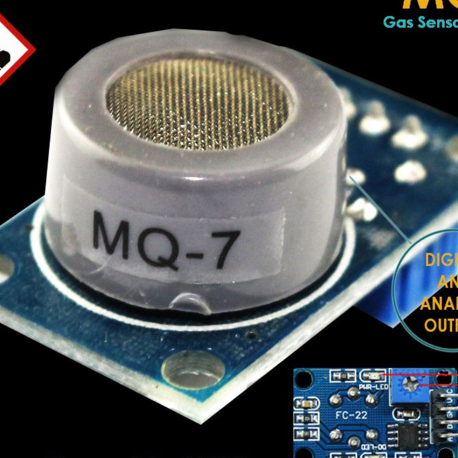Jual Sensor MQ-7 MQ7 Carbon Monoxide Gas Karbon Monoksida for Arduinoo | Shopee Indonesia