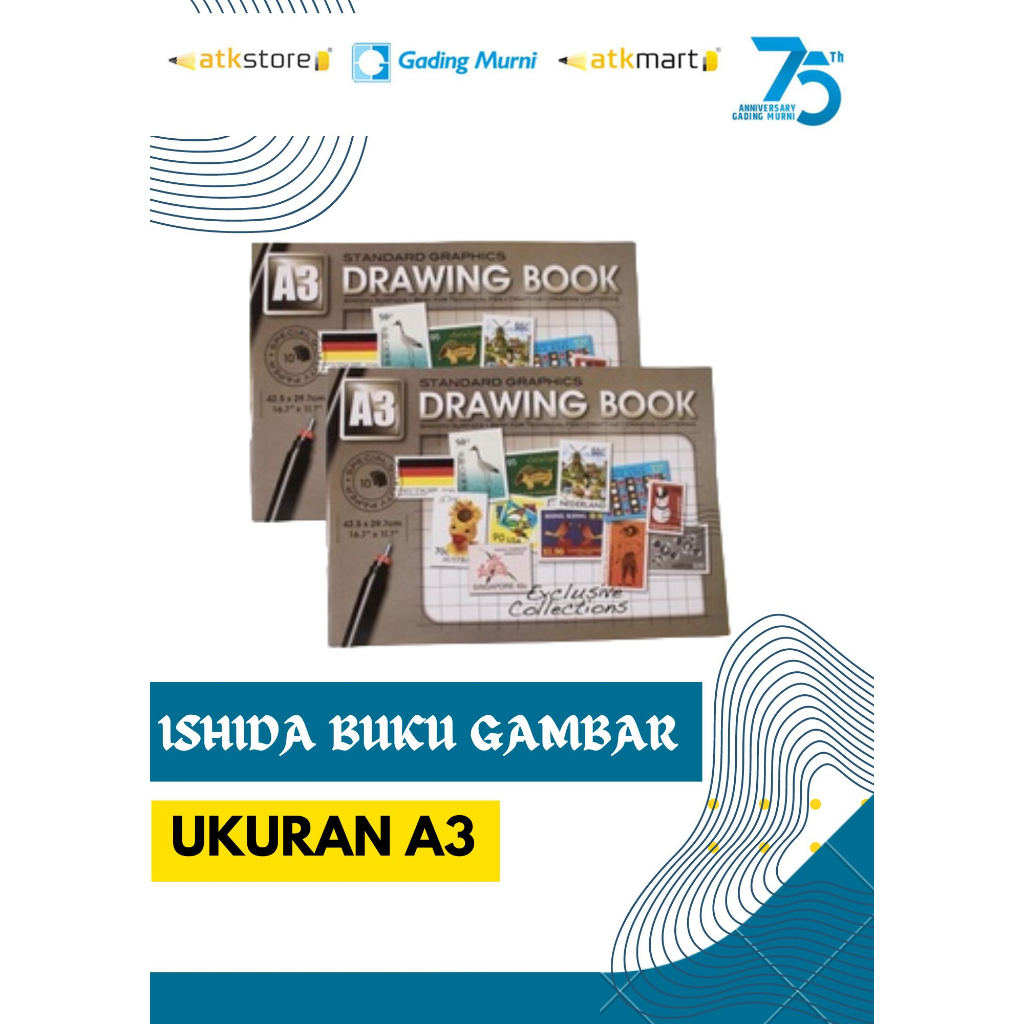 Jual Ishida buku gambar A3 1 pcs | Shopee Indonesia