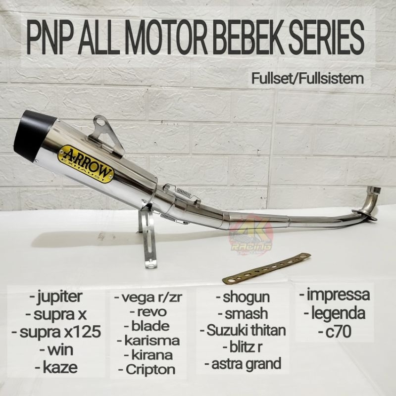 Jual Knalpot Racing ARROW Type Suara BASS Untuk Motor Supra Jupiter ...