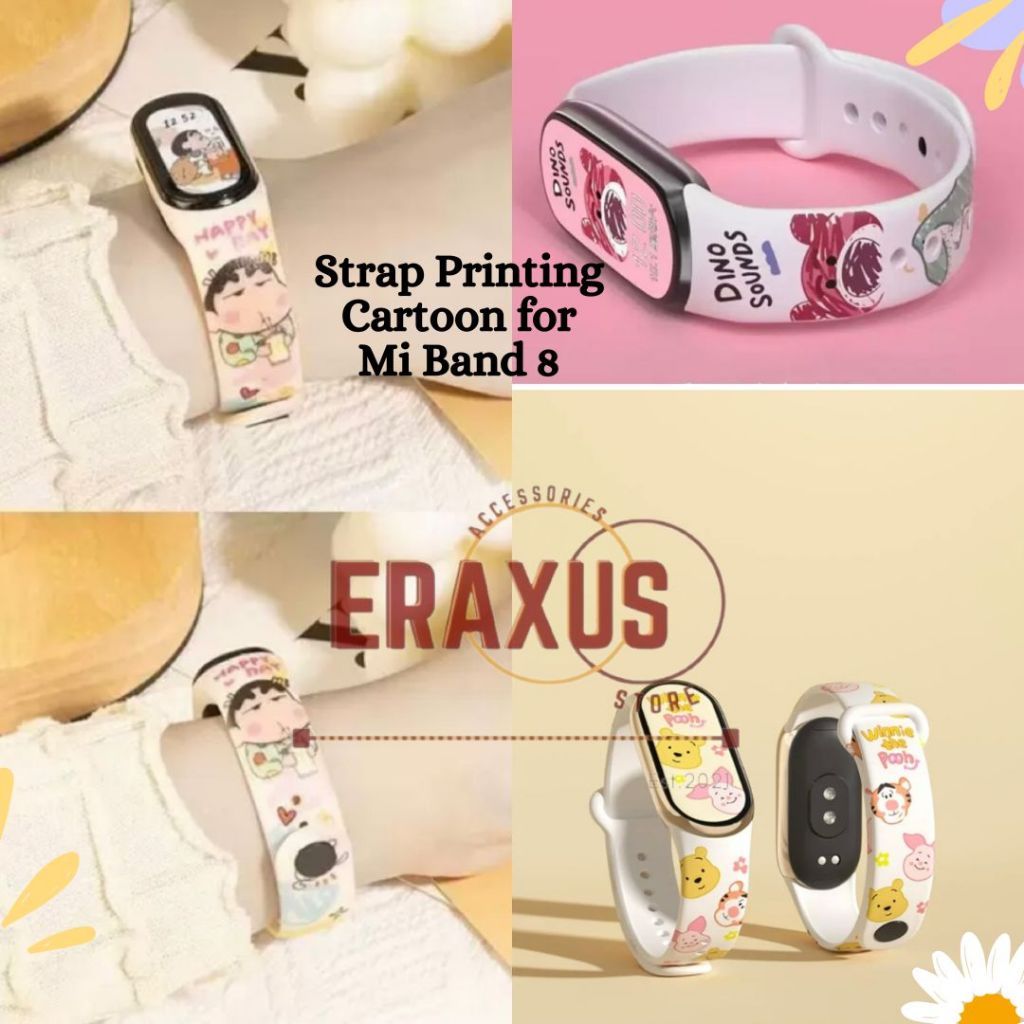 Jual Eraxus Strap Xiaomi Mi Band 8 / Mi Band 9 / Mi Band 10 Print Motif Karakter Tali Pengganti ...