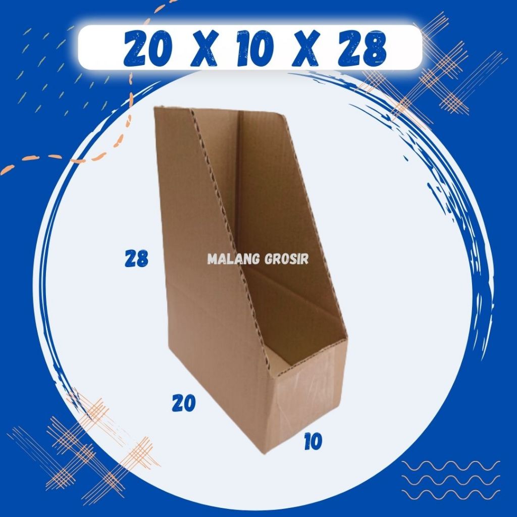 Jual Bok Rak Kecil 20x10x28 Box File Kardus Packing Kotak Kemasan ...