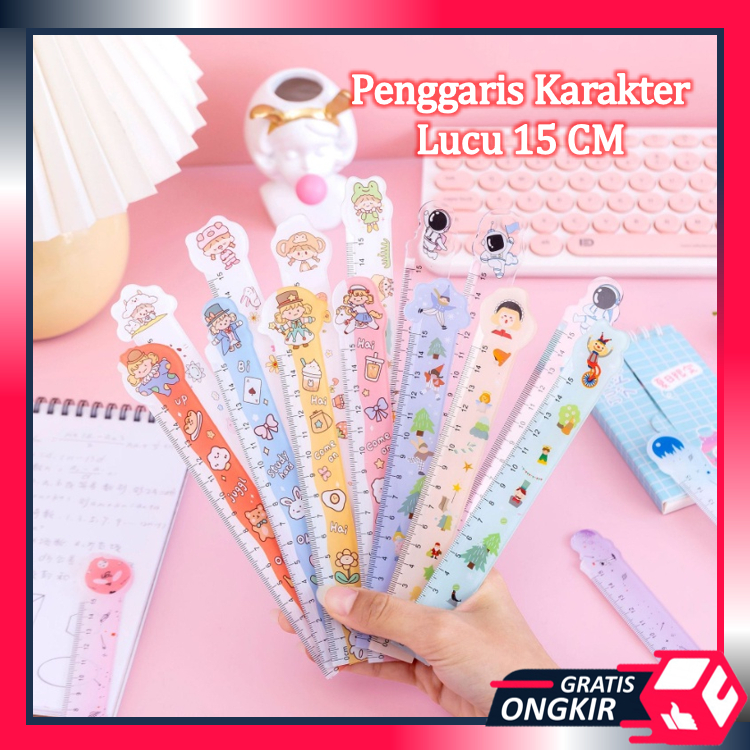 Jual Gratis Ongkir - S6069 Penggaris Karakter 15 CM / Penggaris Anak ...